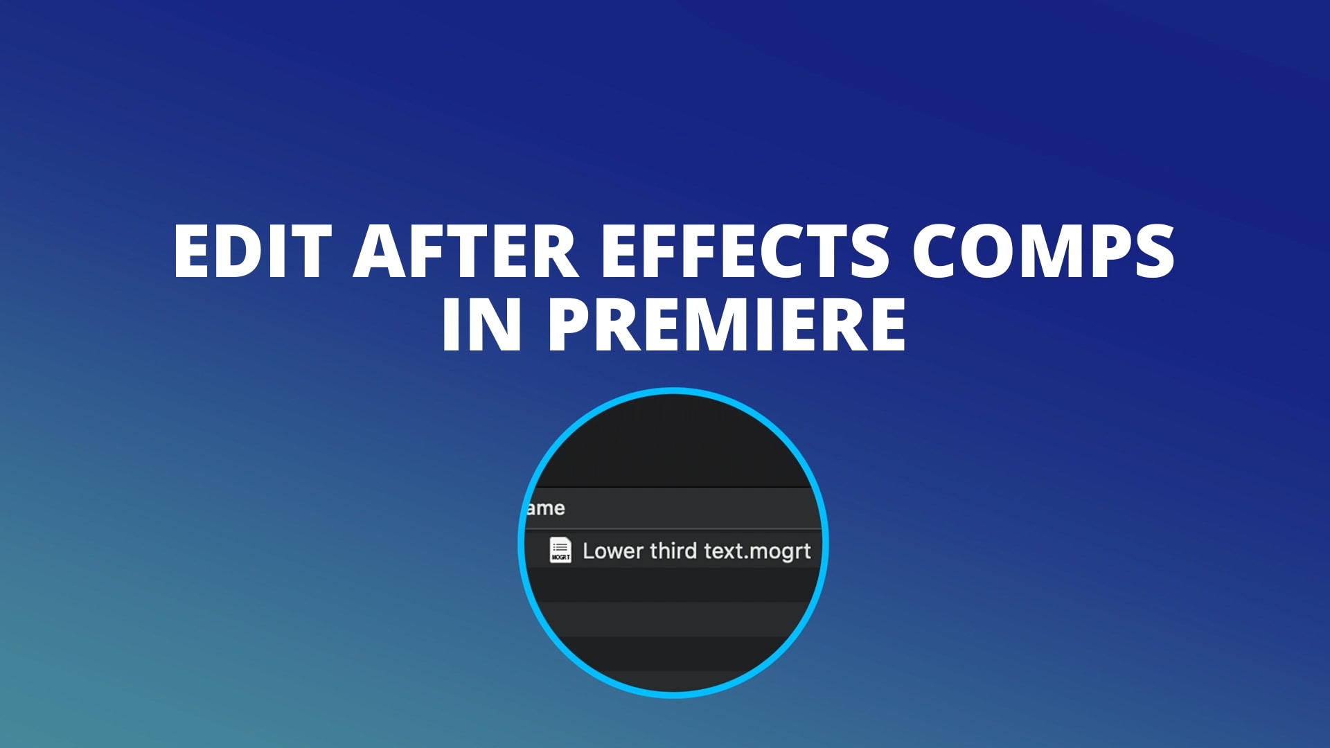 AE: MOGRT - CGI Interactive